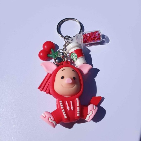 Hand Crafted | Other | New Cute Piglet In Jumpsuit Keychain | Poshmark